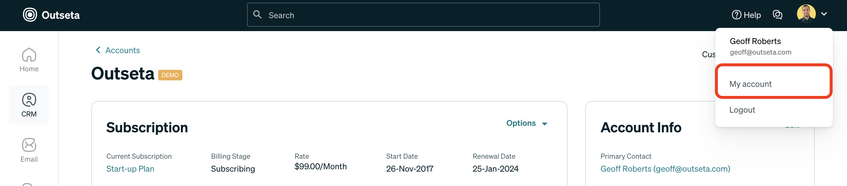 Invite team members (add new users) to your account | Outseta Knowledge Base