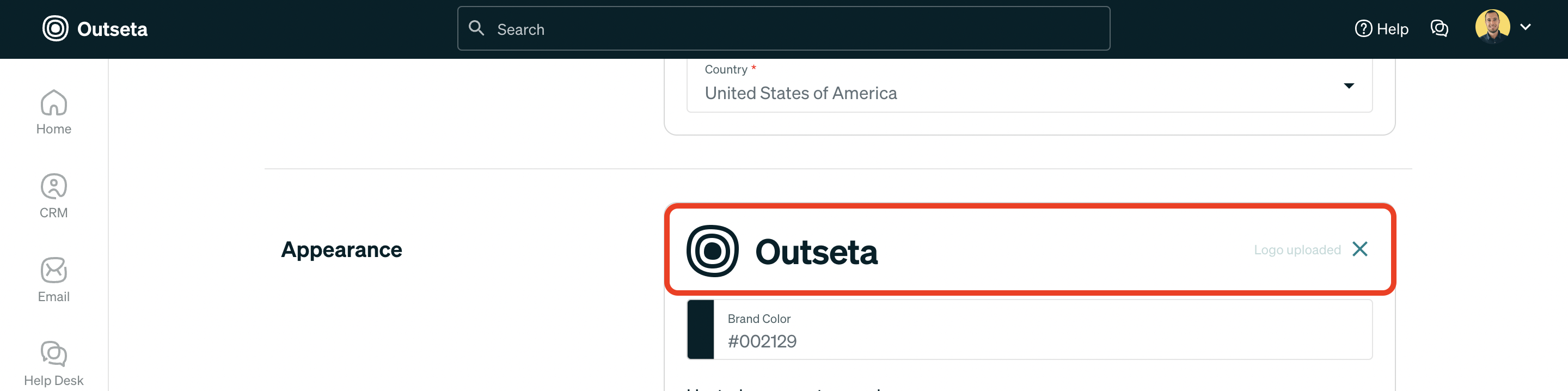 Upload your company logo | Outseta Knowledge Base