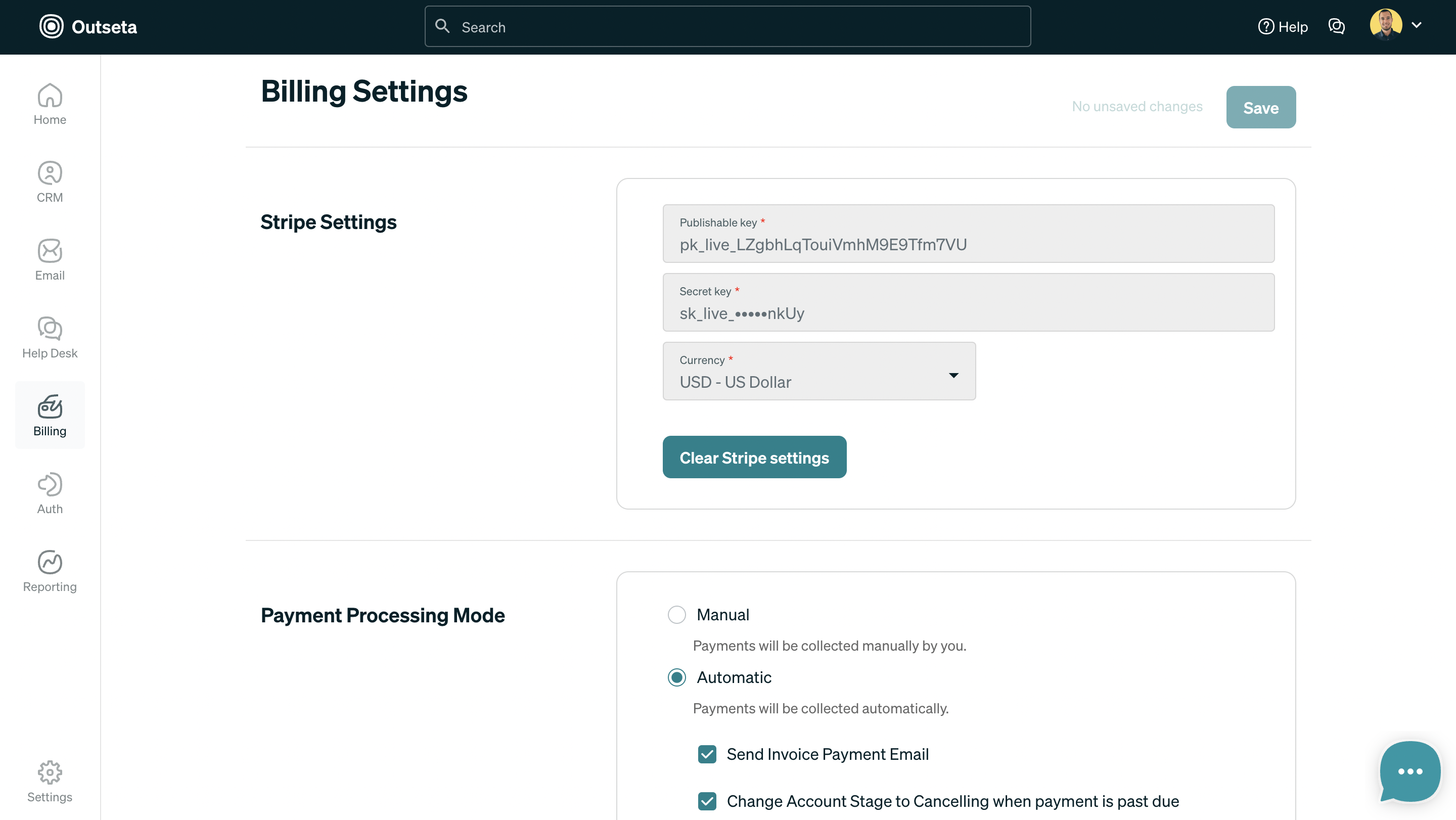 Connect to Stripe | Outseta Knowledge Base