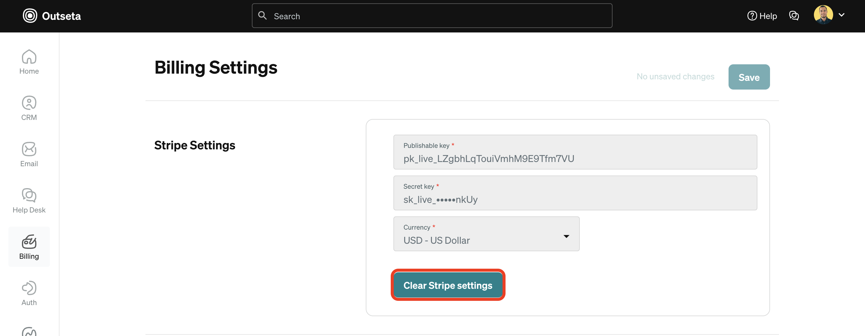 Changing Stripe accounts | Outseta Knowledge Base