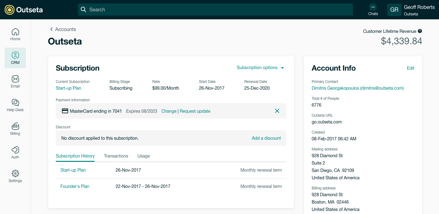 Outseta Knowledge Base