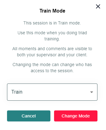 Changing meeting mode | Ovida Knowledge Base