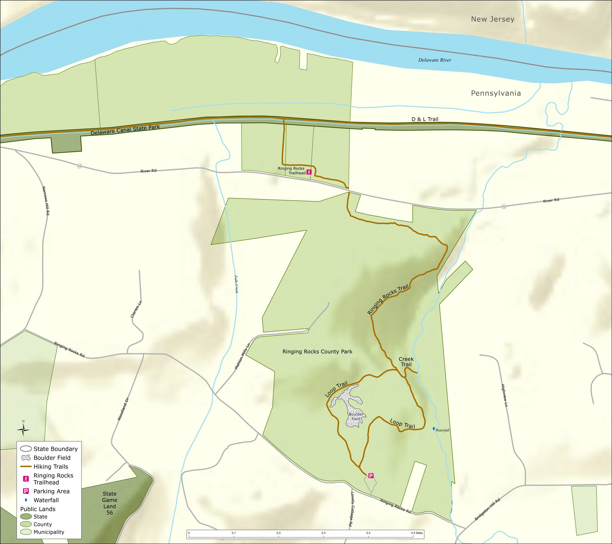 New Signage at Ringing Rocks County Park - Pennsylvania Highlands