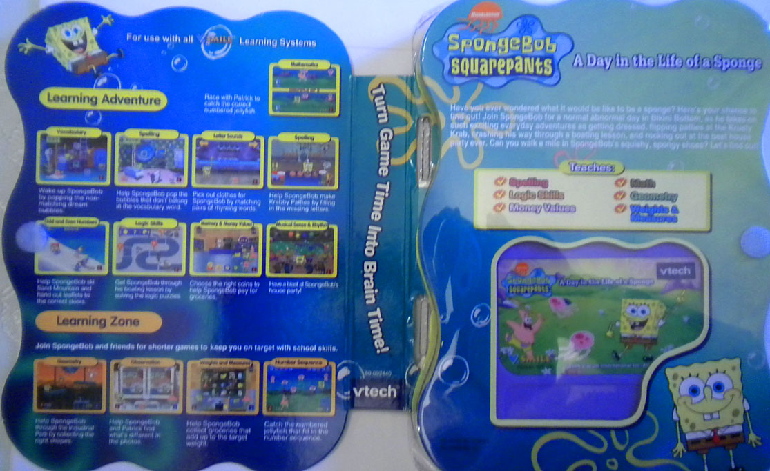Nickelodeon Spongebob Squarepants V.Smile Smartridge Vtech Spelling ...