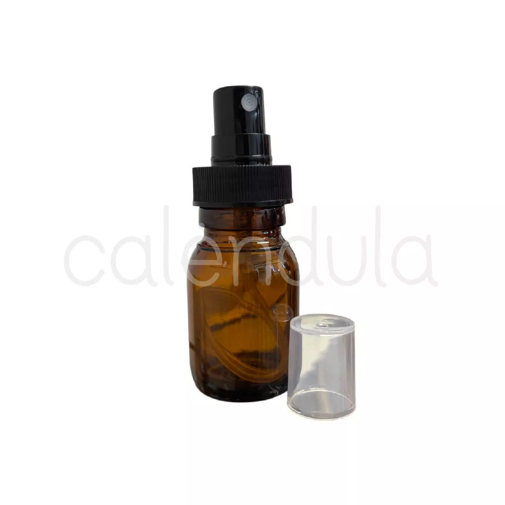 Pack Botella Vidrio Ámbar c/ Spray Negro 30 mL Pack 3 unidades - Caléndula
