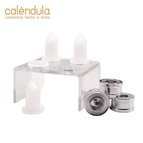 Molde lápiz labial silicona 12.1mm Set 9 Piezas OUTLET - Caléndula