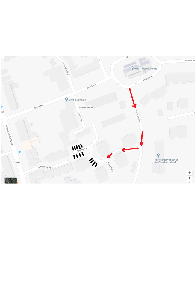 Kilross seven oaks Rathmines Dublin, Purser gardens, church | Parkpnp