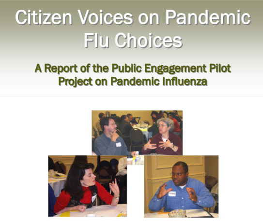 CDC's Public Engagement Pilot Project on Pandemic Influenza (2005 ...
