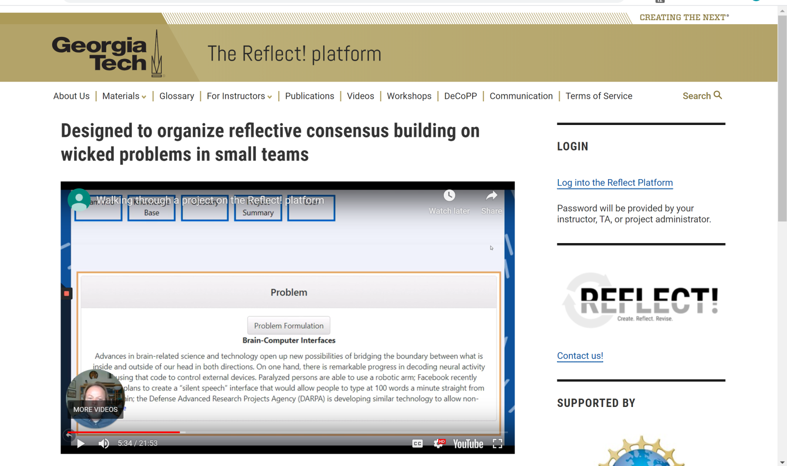 Reflect! Online Deliberation Platform – Participedia