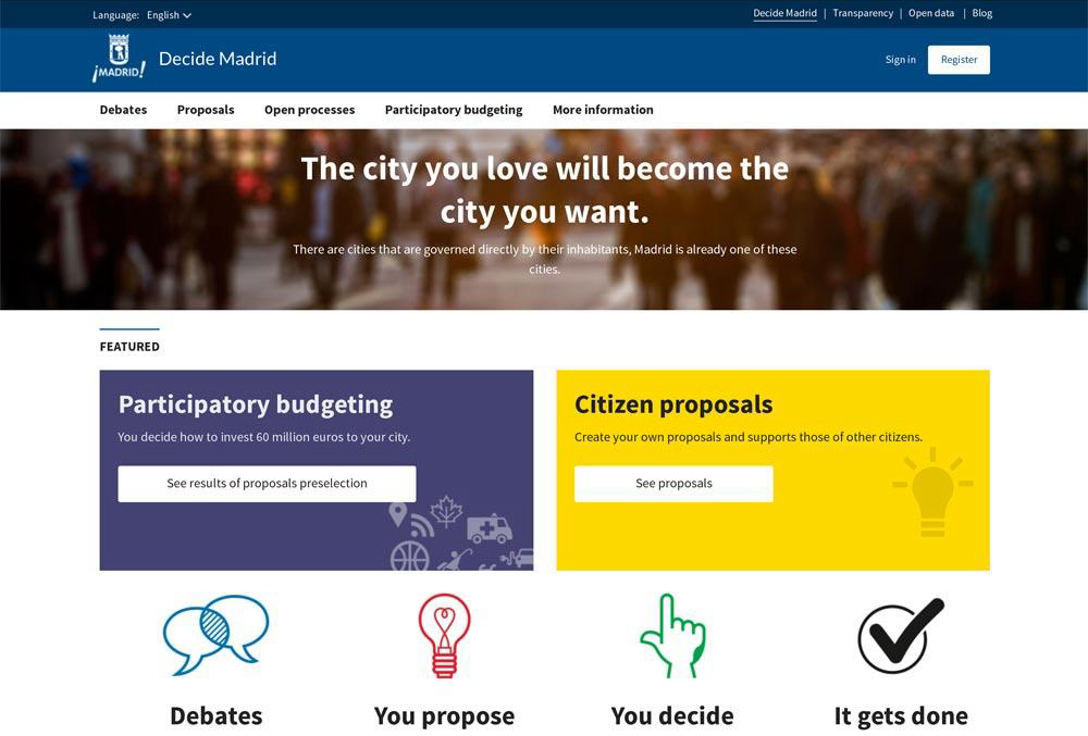 Decide.Madrid.es Online Participatory Budgeting – Participedia