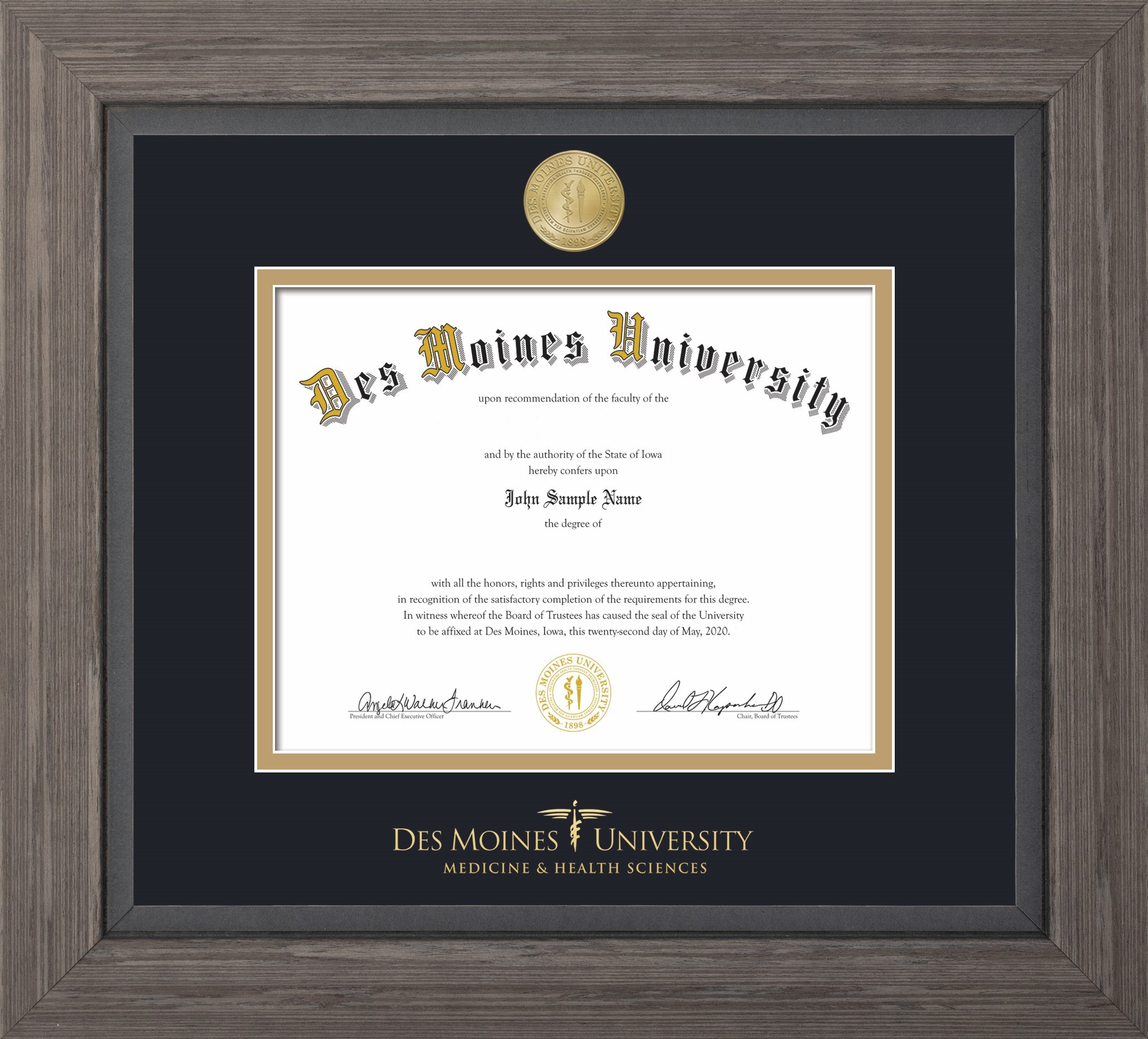 Campus Store : Greystone Master Diploma Frame with Medallion