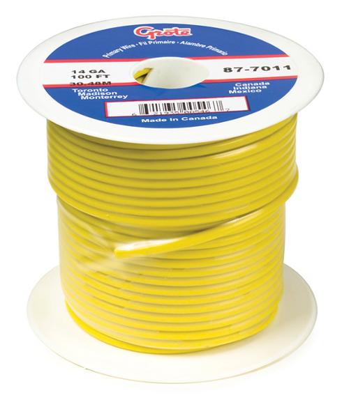 General Purpose Thermo Plastic Wire, Length 1000' Amber