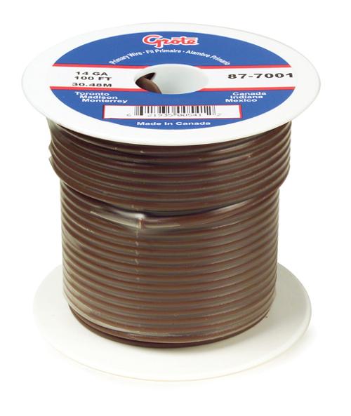 General Purpose Thermo Plastic Wire, Length 25' Brown