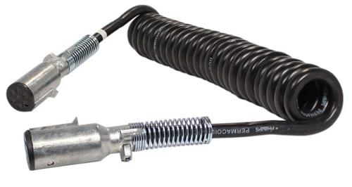 7-Way Trailer Cord 12ft C/w Plugs