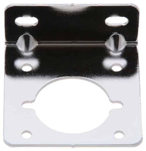 Mounting bracket for weatherproof receptacles