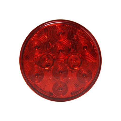 4 Inch Red 10 Diode LED Round 3-Pin AMP Connection STT Lamp