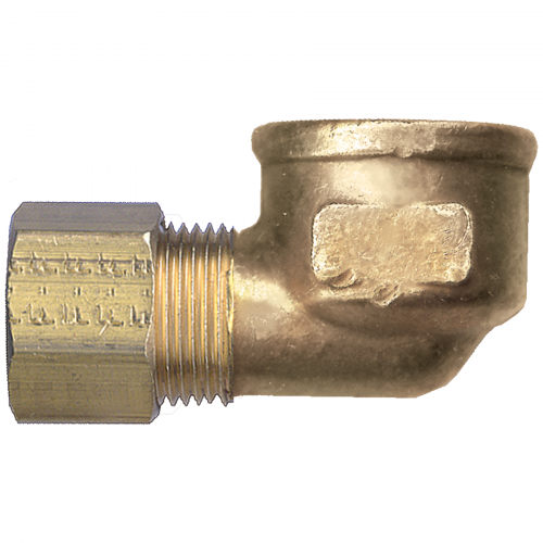 Brass Comp 90 Elbow;1/2X