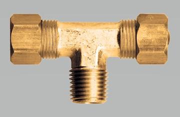 Brass Comp Tee;5/16X1/8