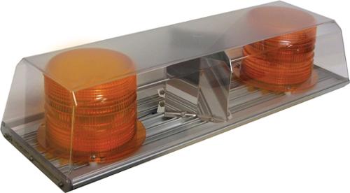 24"Strobe Light Bar Ambe 2 Strobe Amber ClearDome