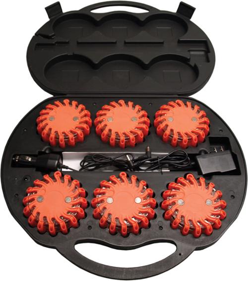 LED Flare Kit, Puck Style, Rechargeable