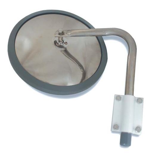 Convex Cross-Over Mirror Assembly 10-1/2 Inch Stainless Steel
