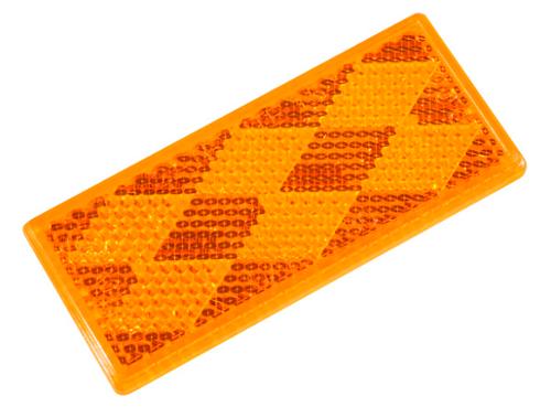Stick-On Rectangular Reflectors, Amber