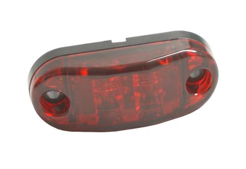 Red Oval Led Mrkr Lamp L.E.D 2.5"