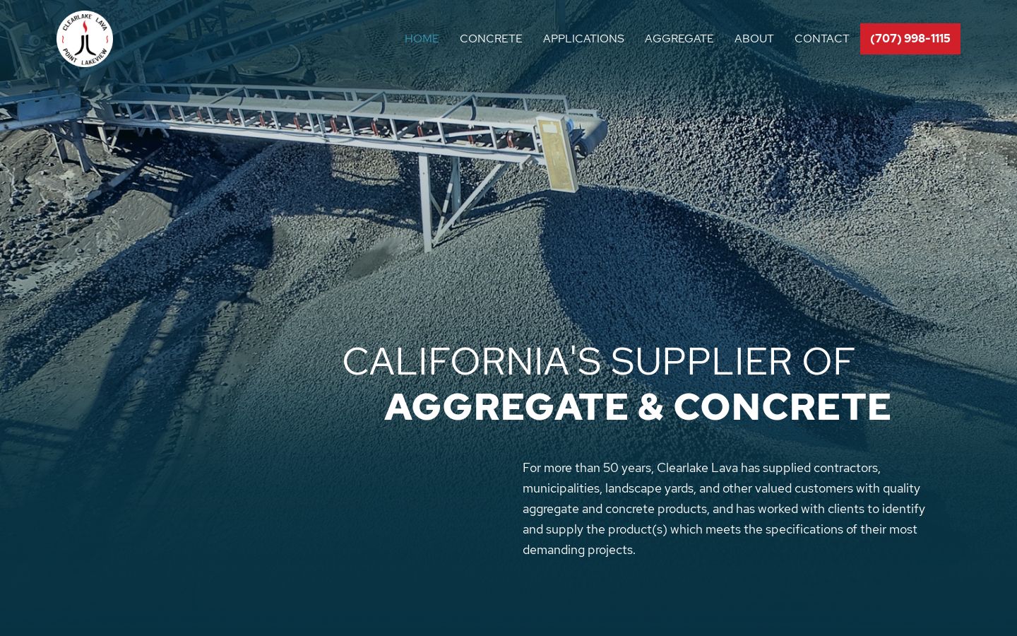 California's Leader of Aggregate & Concrete Products | Clearlake Lava