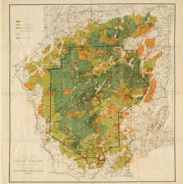 New York Adirondack Park Map