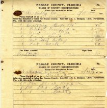 Carbon copies of Nassau County Board of County Commissioners orders for ...