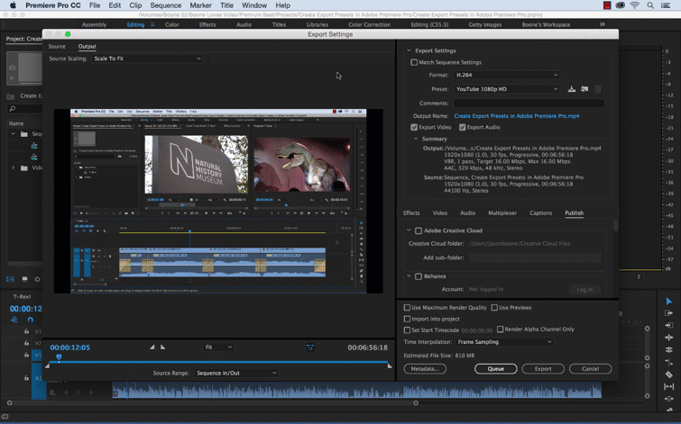 How To Create Export Presets In Premiere Pro