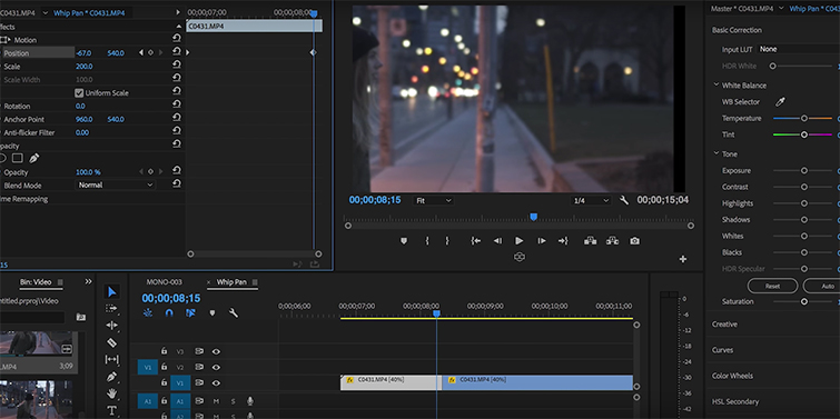Create Seamless Transitions Using the WHIP PAN