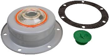 6-BOLT HUB OIL CAP STAMPED STEEL GRAY WITH PLUG