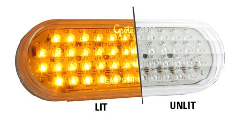 STT LAMP YEL OVAL HI COUNT LED W/CLR LENS