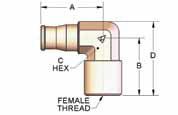 90 DEG. PTC BRASS FITTING 3/8" TUBE X 3/8" F. PIPE