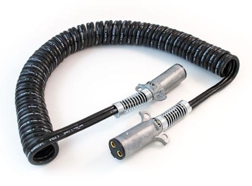 HORIZONTAL DUAL POLE COILED CABLE ASSEMBLY 15'