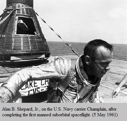 U.S. Navy Rear Admiral Alan Bartlett Shepard Jr. (1923 – 1998) America ...