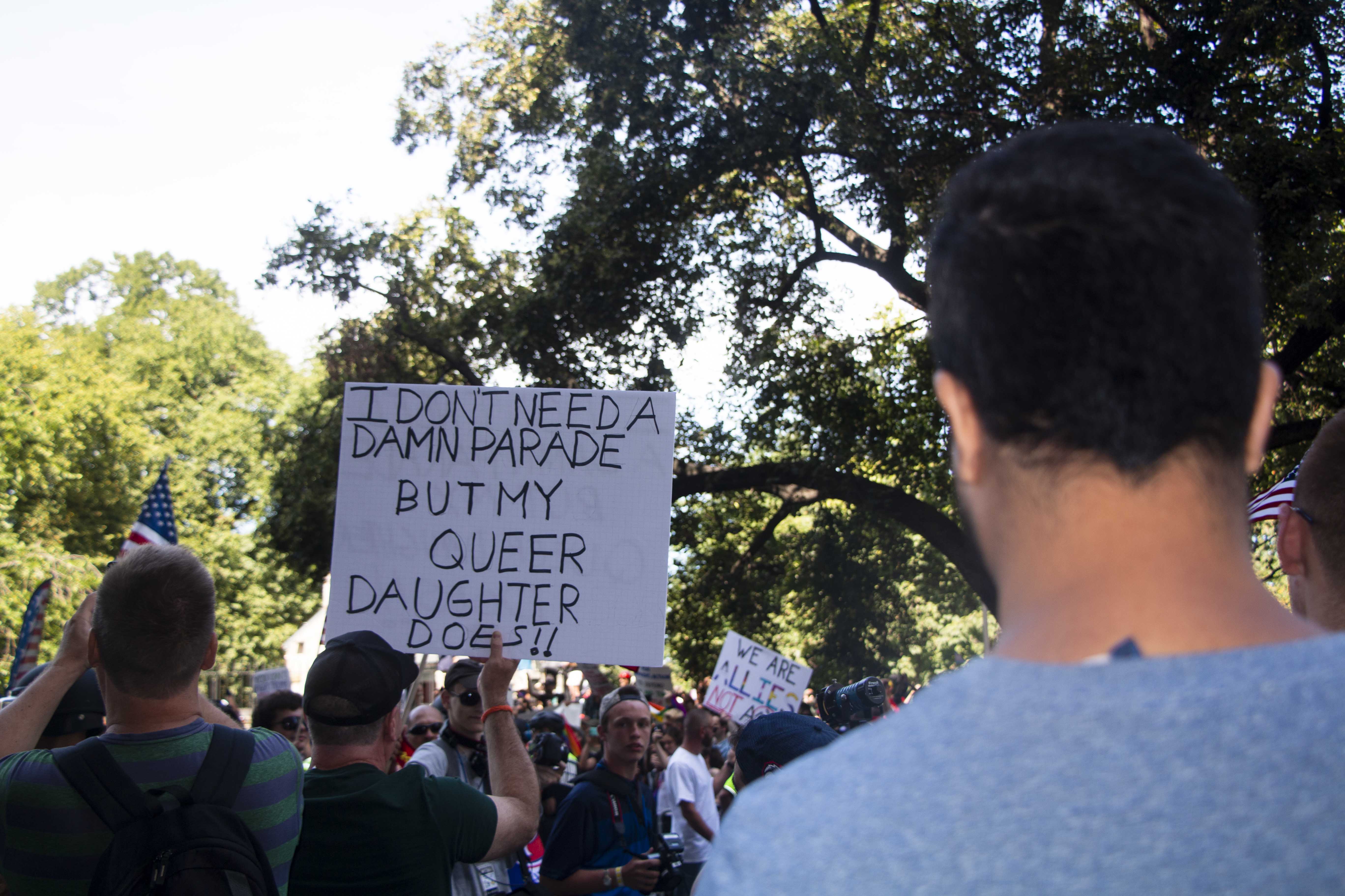 protest sign — The Heights