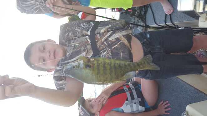 Caught a red ear perch on Fayette County Lake