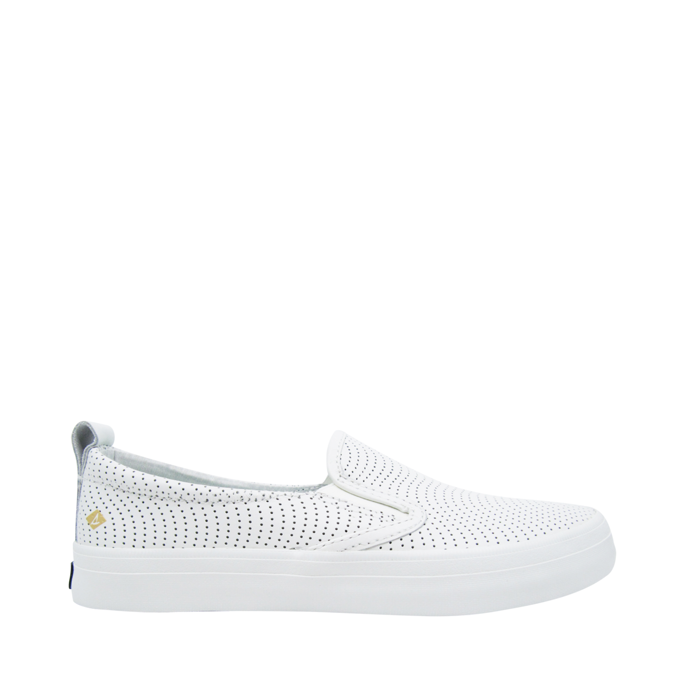 SPERRY SOULIER FEMME LOAFER BLANC TROUÉ - Chaussures Pierre Roy Saint-Jean