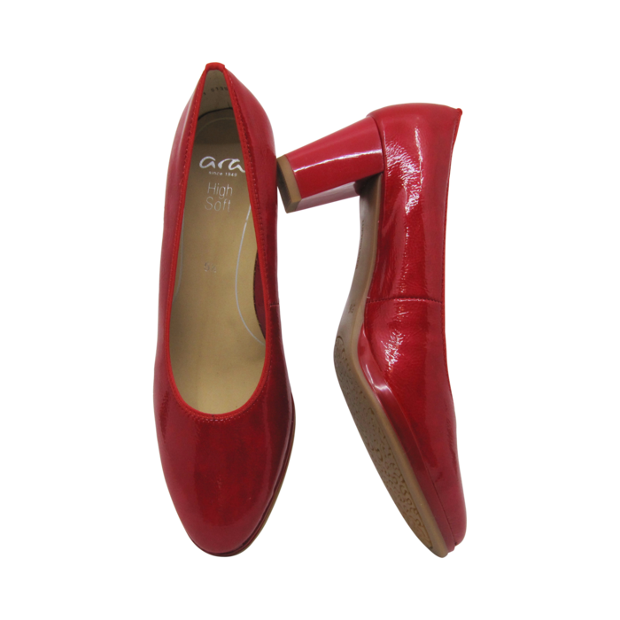 ARA SOULIER CHIC ROUGE VERNI - Chaussures Pierre Roy Saint-Jean