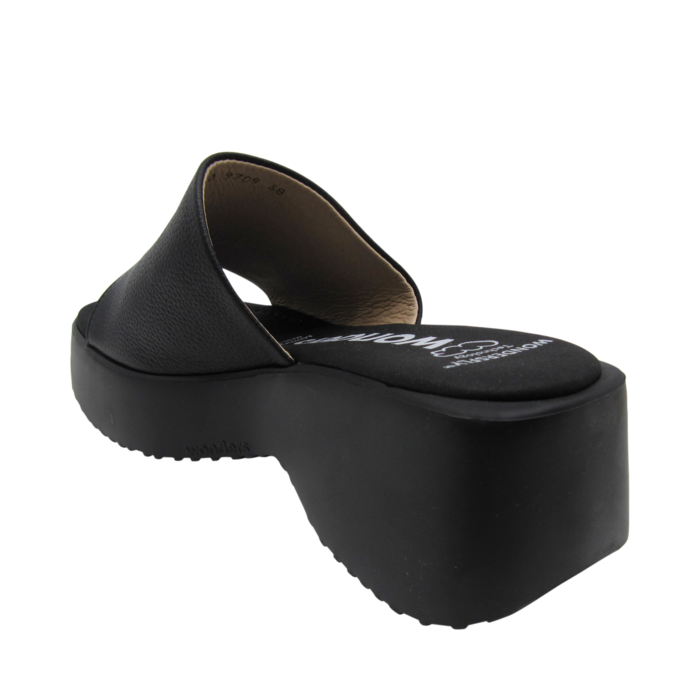 WONDERS SANDALE MULE NOIRE - Chaussures Pierre Roy Saint-Jean