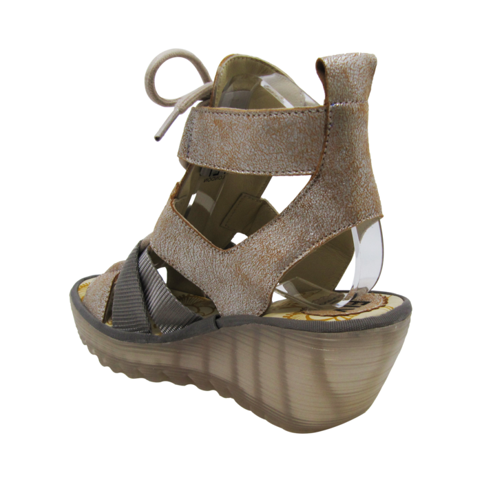 FLY LONDON SANDALE COMPENSE FEMME GRISE - Chaussures Pierre Roy Saint-Jean