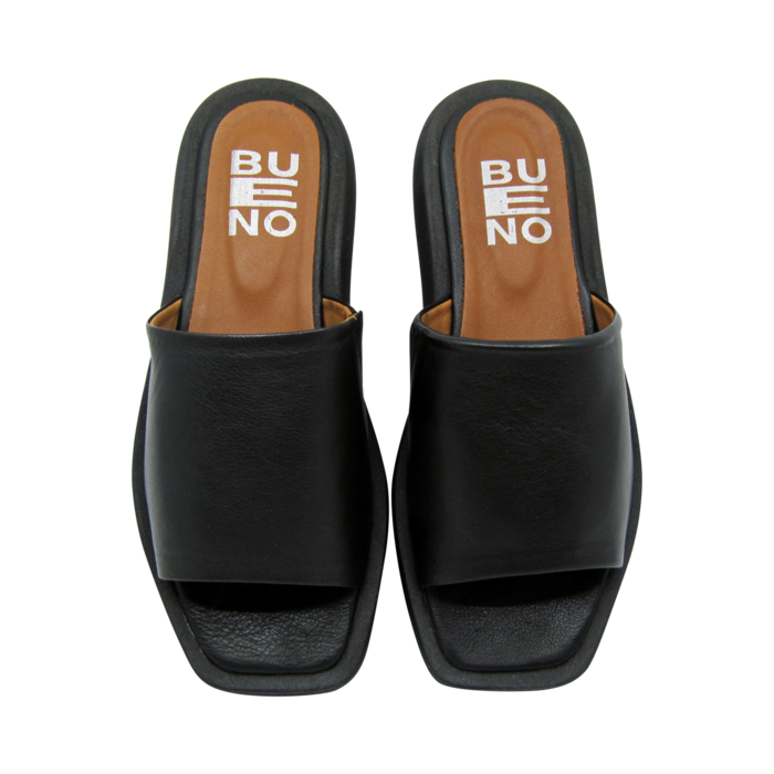 Bueno sandale femme mule noire - Chaussures Pierre Roy Saint-Jean