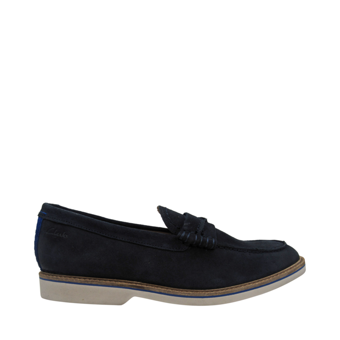 Clarks soulier loafer chic marine suede - Chaussures Pierre Roy Saint-Jean