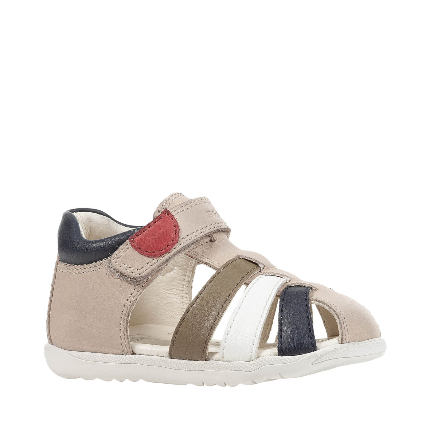 Geox sandale enfant gris et bleu velcro - Chaussures Pierre Roy Saint-Jean