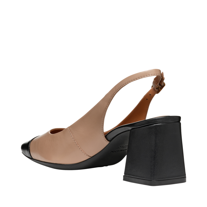 Geox soulier chic femme nude et noir - Chaussures Pierre Roy Saint-Jean