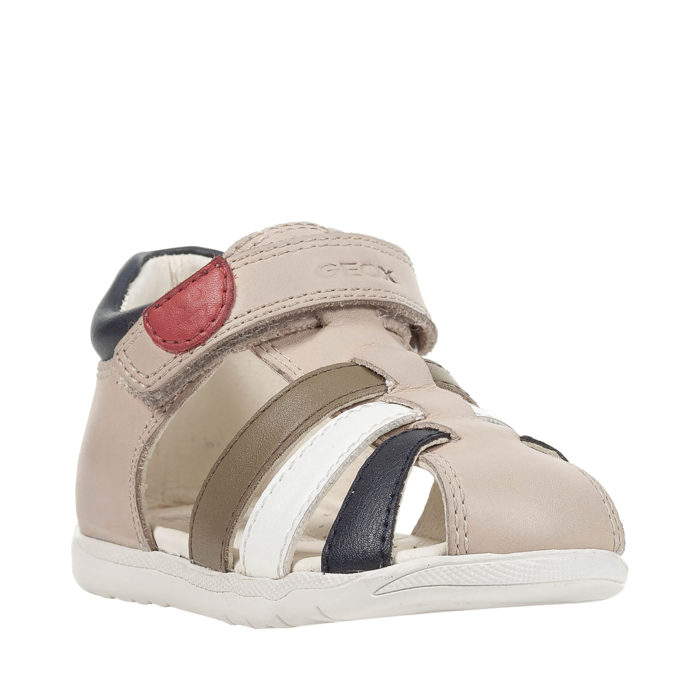Geox sandale enfant gris et bleu velcro - Chaussures Pierre Roy Saint-Jean
