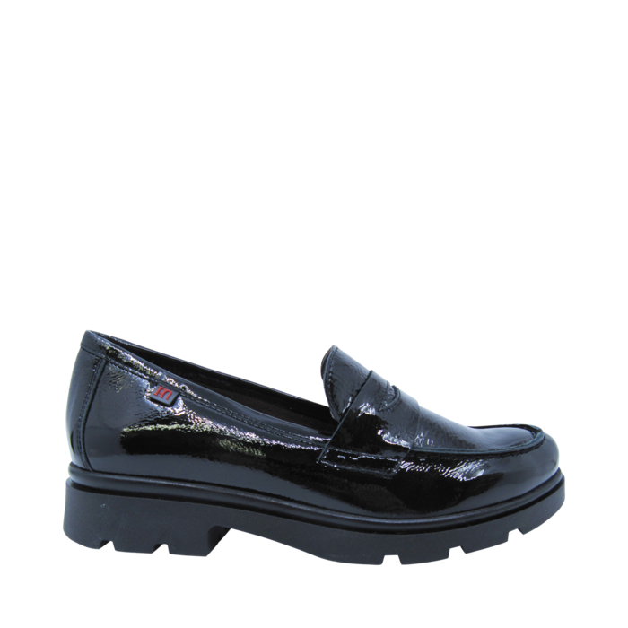 Jose Saenz femme loafer noir verni - Chaussures Pierre Roy Saint-Jean