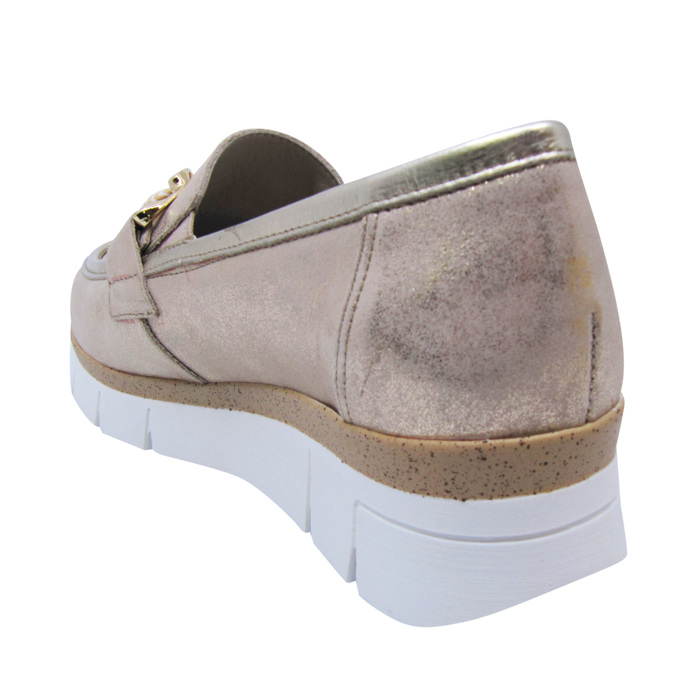 Dorking femme loafer dore - Chaussures Pierre Roy Saint-Jean